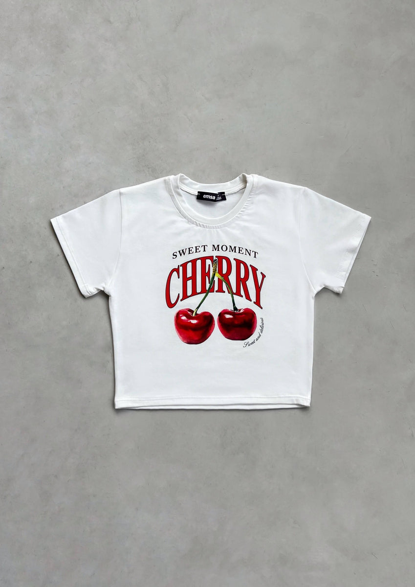 Crop Top - cherry blanco – emsa
